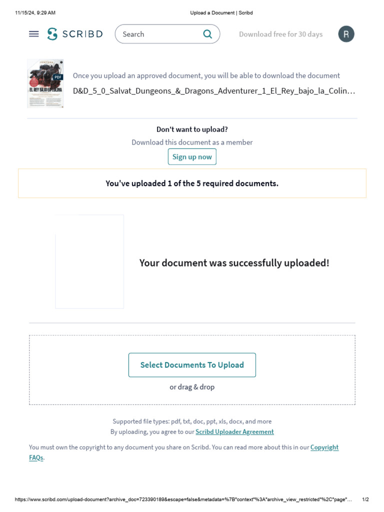 Upload A Document - Scribd | PDF | Scribd | Online Services