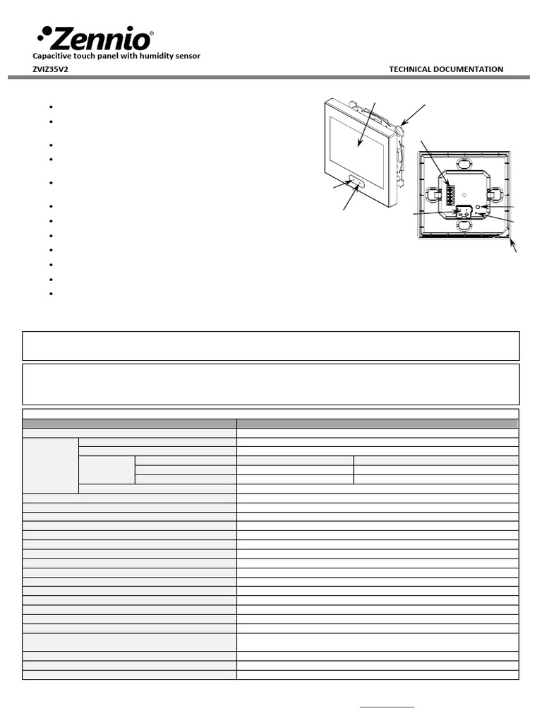 Datasheet_Z35_v2_EN | PDF | Switch | Humidity Datasheet_Z35_v2_EN | PDF | Switch | Humidity