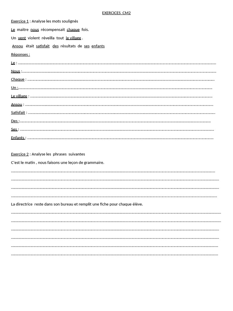 Exercices CM2 | PDF
