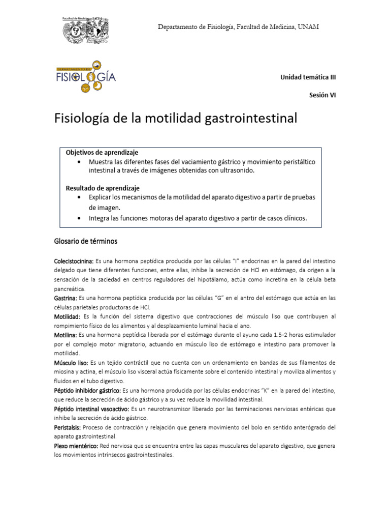 Practica 6. Fisiologia de La Motilidad Gastrointestinal | PDF ...