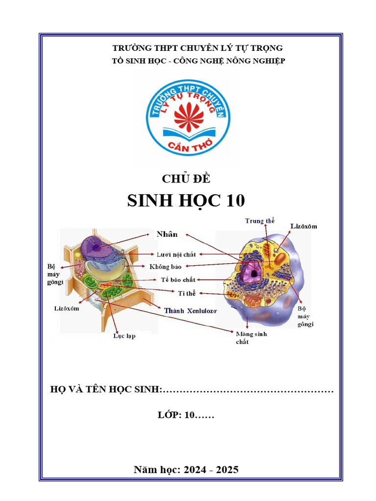 Chủ Đề Sinh 10 - HK1 | PDF