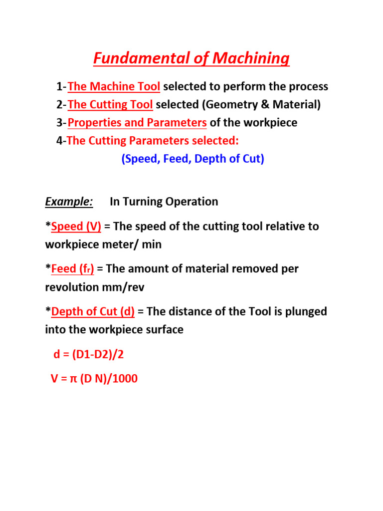 4-Fundamental of Machining | PDF | Machining | Force