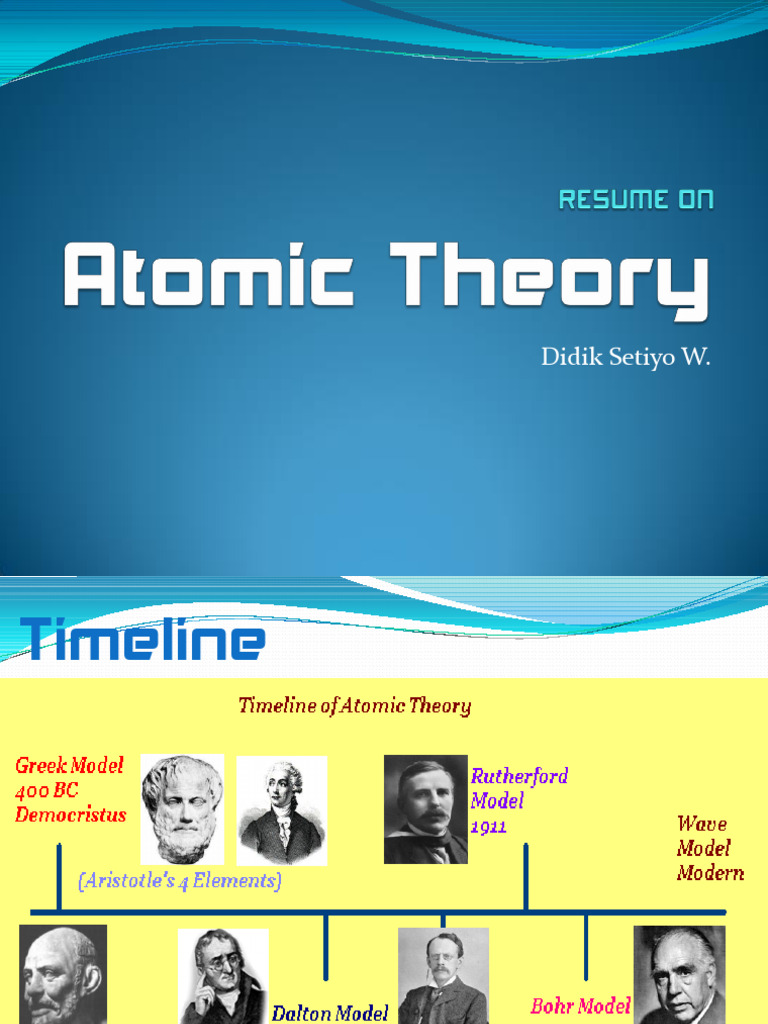 4 RESUME On Atomic Theory | PDF | Sains & Matematika | Teknologi & Rekayasa