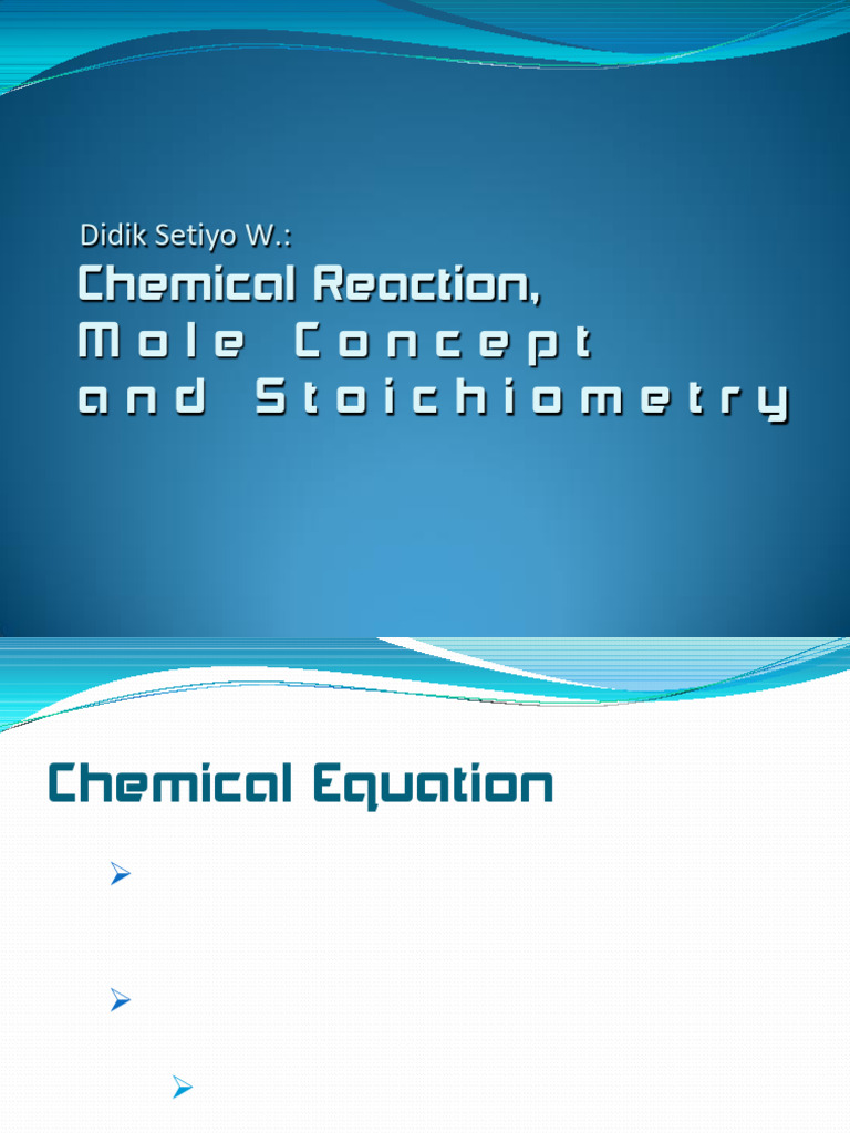5 Chemical-Reactions SToichio Dsw-2 | PDF | Molecules | Mole (Unit)