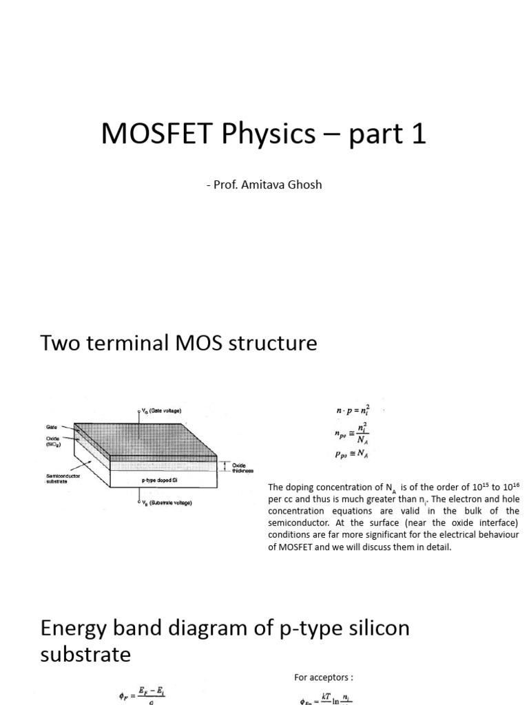 MOSFET Physics: Two-Terminal Structure | PDF | Science & Mathematics | Computers