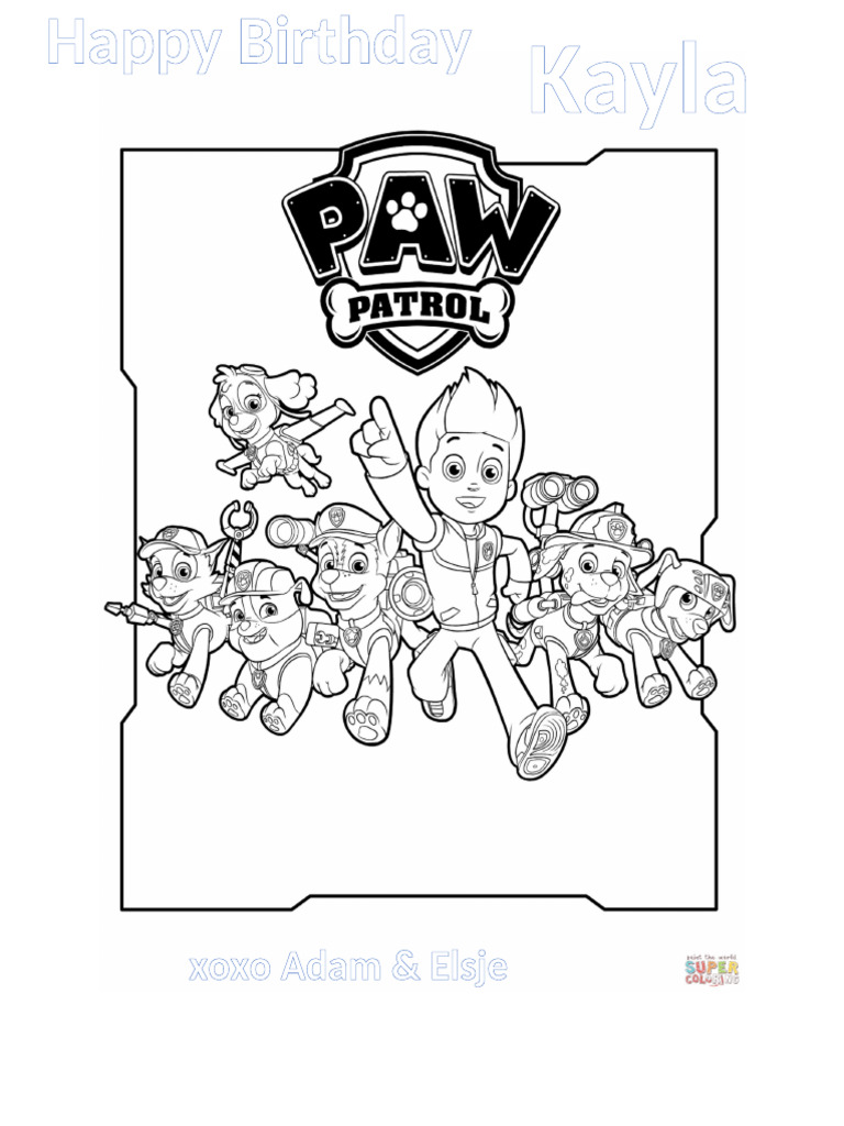 Kayla Colouring Book - Happy Birthday | PDF