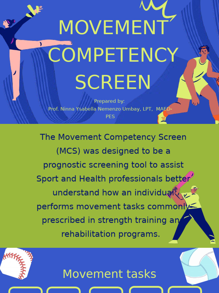 Lesson 5 Movement Competency Screen Progression Regression | PDF ...