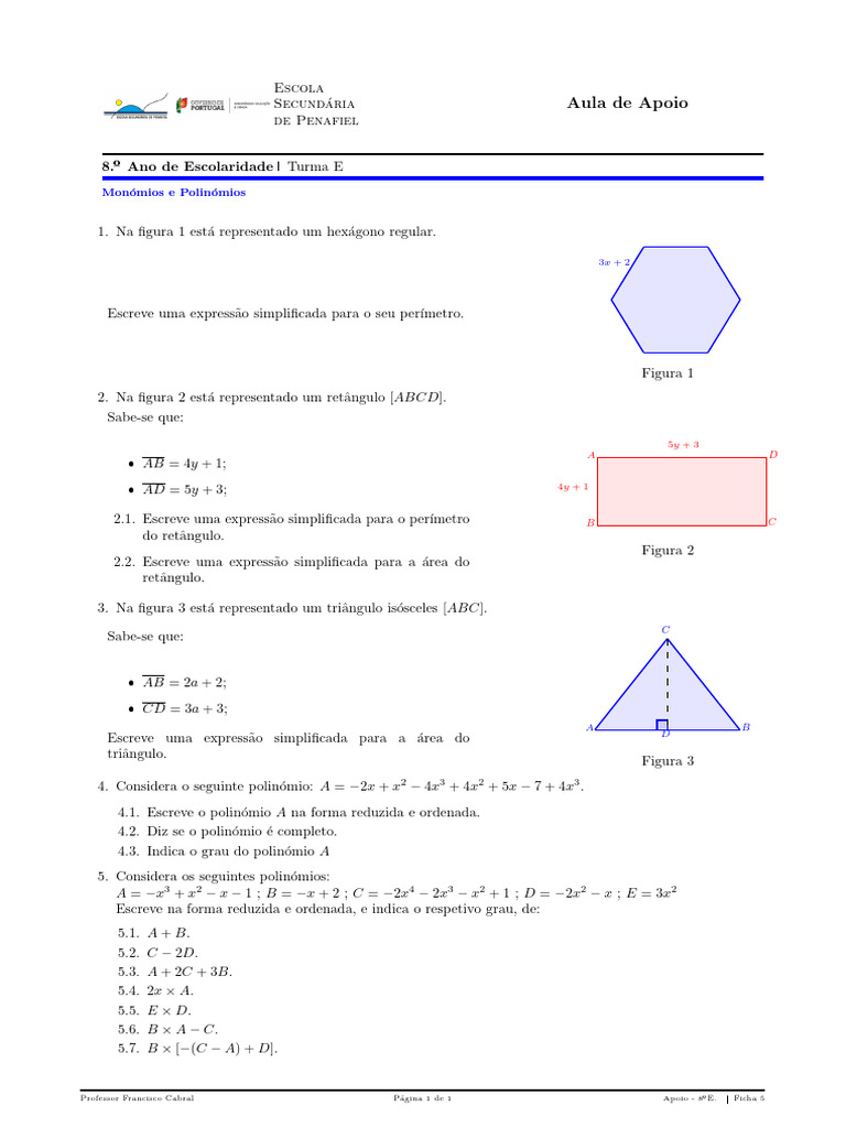 5 - Ficha 5 | PDF | Geometria Elementar | Geometria Euclidiana
