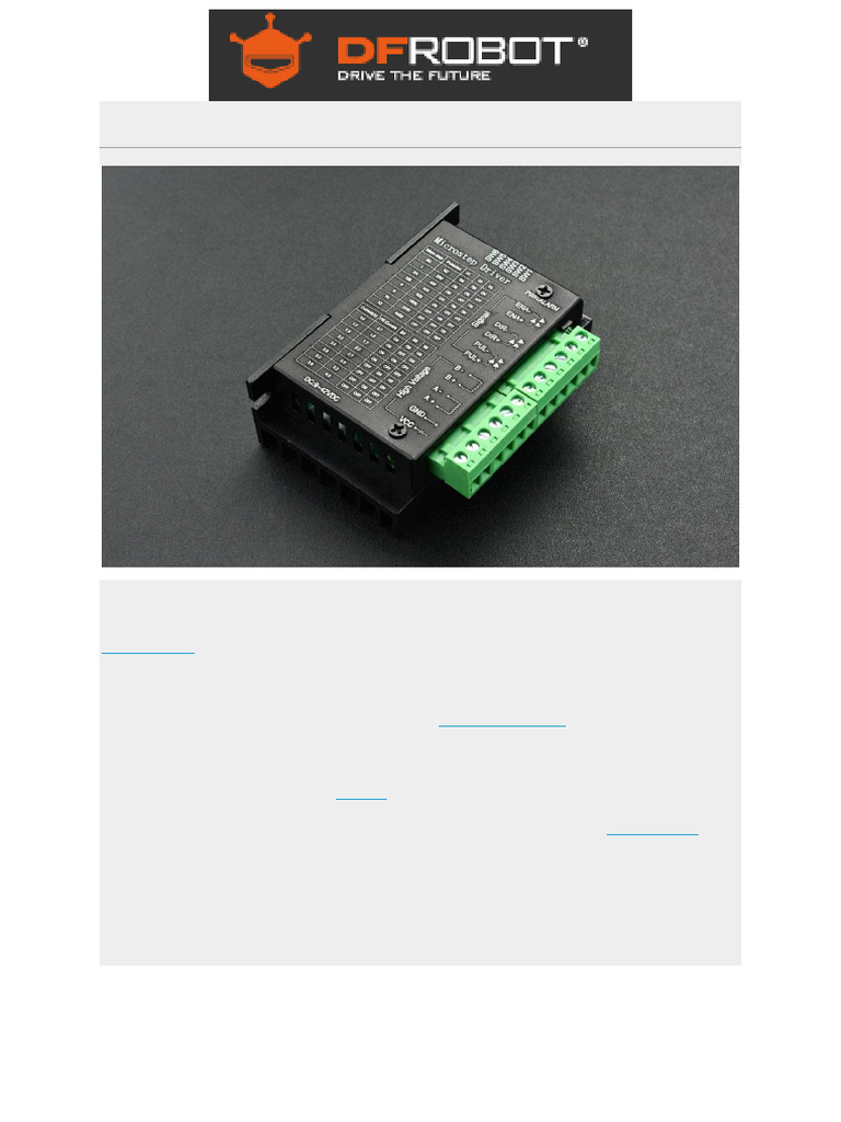 TB6600 Stepper Motor Driver Overview | PDF