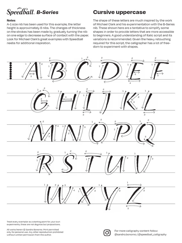 Exemplars B Cursive Caps | PDF | Calligraphy | Stationery