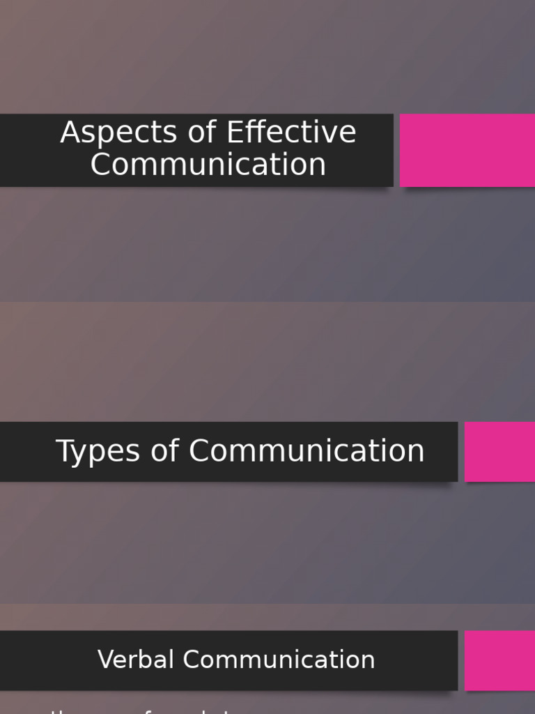 LESSON 5. Aspects of Effective Communication | PDF | Communication ...