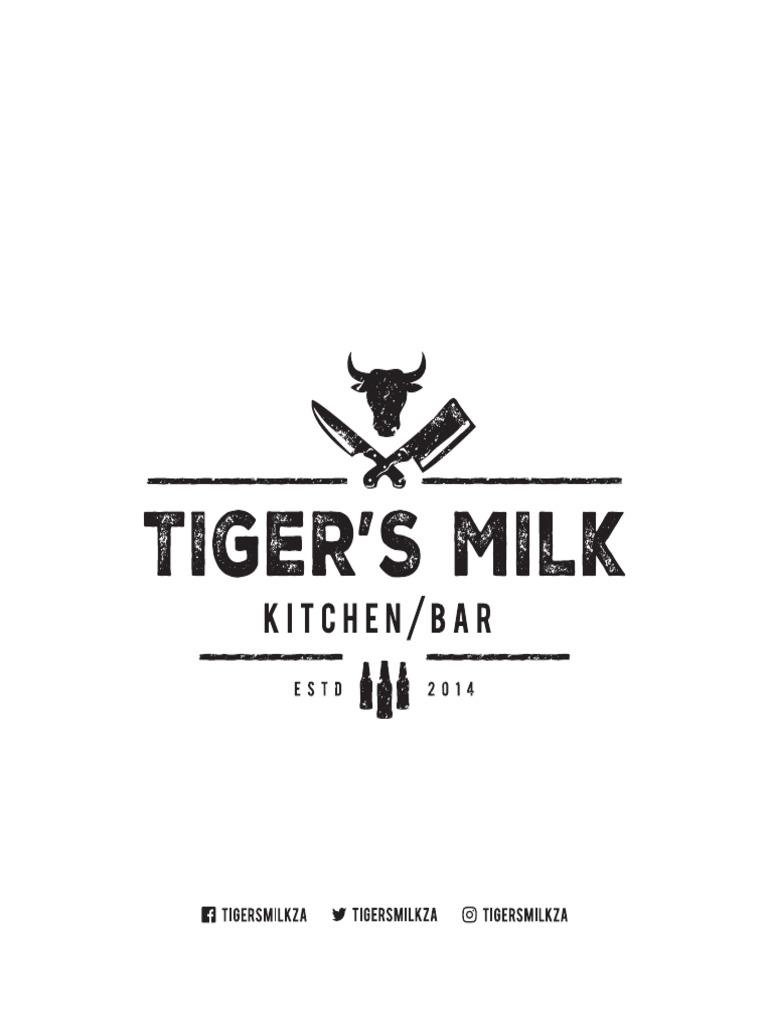 Tigers Milk Menu August 2019 | PDF | Hamburgers | Lime (Fruit)