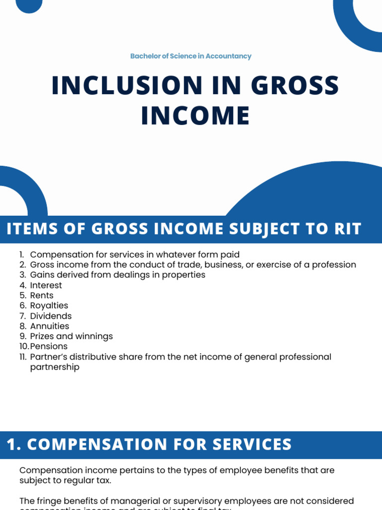 Gross Income Inclusion Overview | PDF | Dividend | Lease
