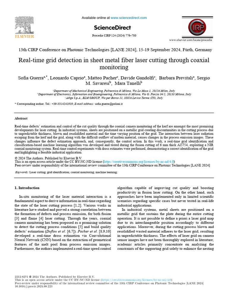 Laser Cutting: Real-Time Grid Detection | PDF | Machine Learning ...