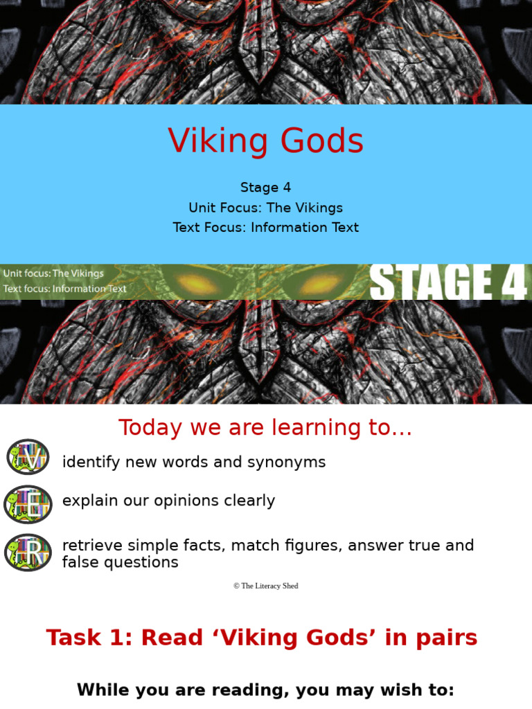 Viking Gods Stage 4 Comp - Teaching Slides | PDF | Loki | Odin
