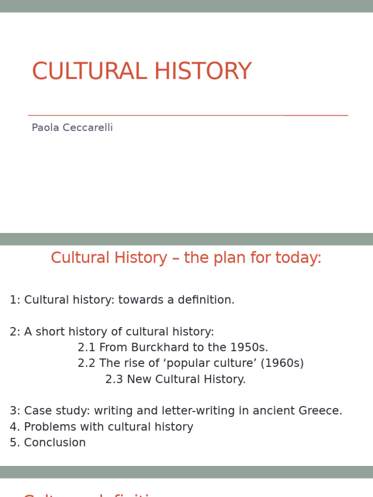 Cultural History | PDF | Discourse | Sparta