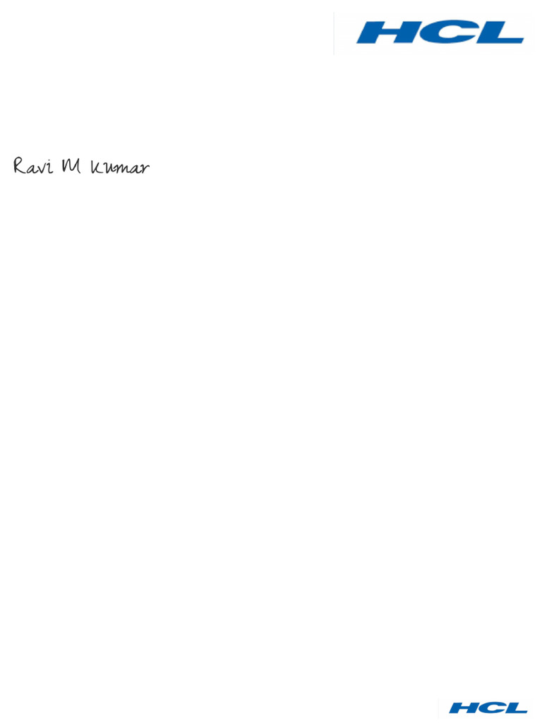 Nitesh HCL Training Letter | PDF