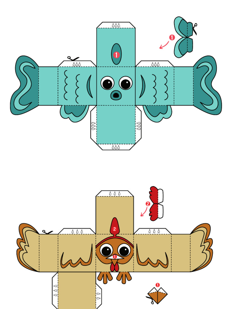 Green Cute Cut Fold Paste Fish Worksheet | PDF