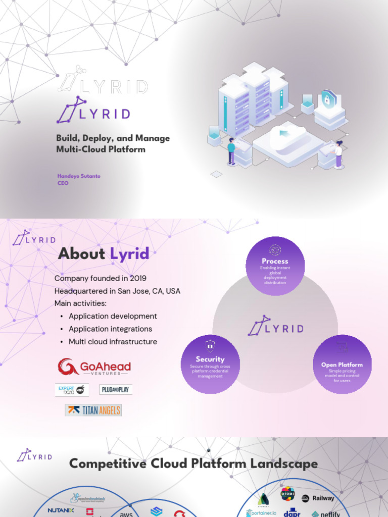 Lyrid Platform - Sales Deck | PDF | Cloud Computing | Computer Engineering