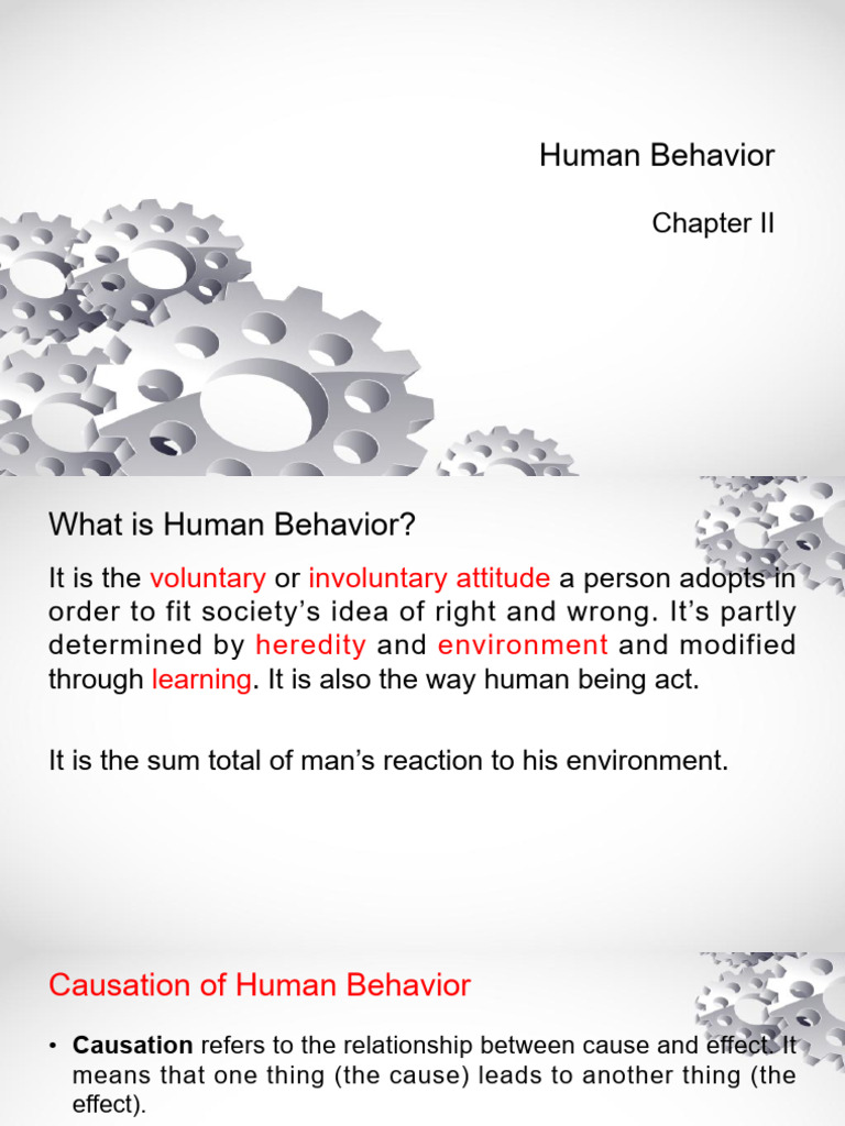 Chapter II Human Behavior 1 | PDF | Senses | Id
