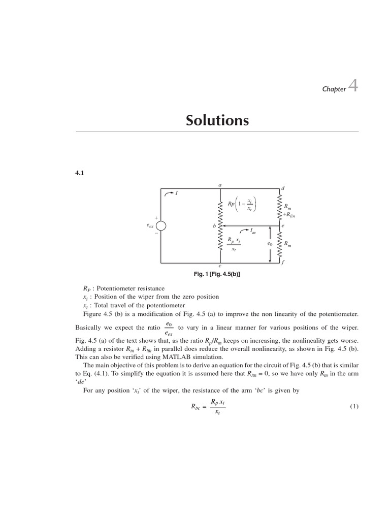 Solution Manual To Chapter 04 | PDF | Electrical Resistance And Conductance | Resistor