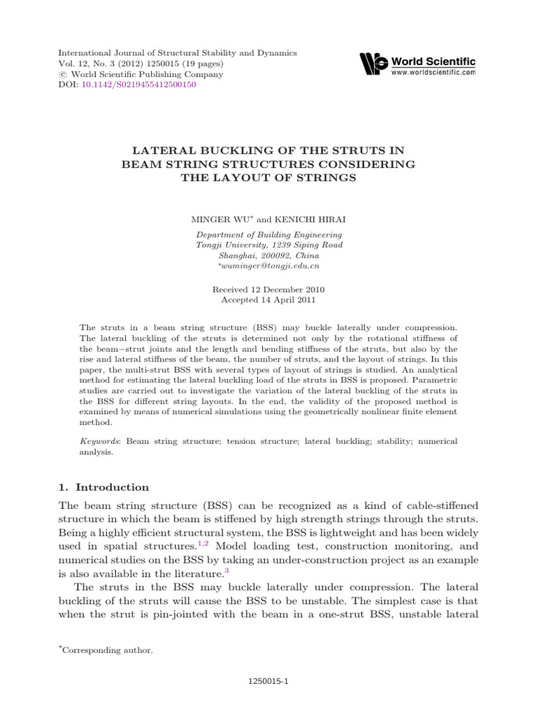 Beam String 5 | PDF | Buckling | Beam (Structure)