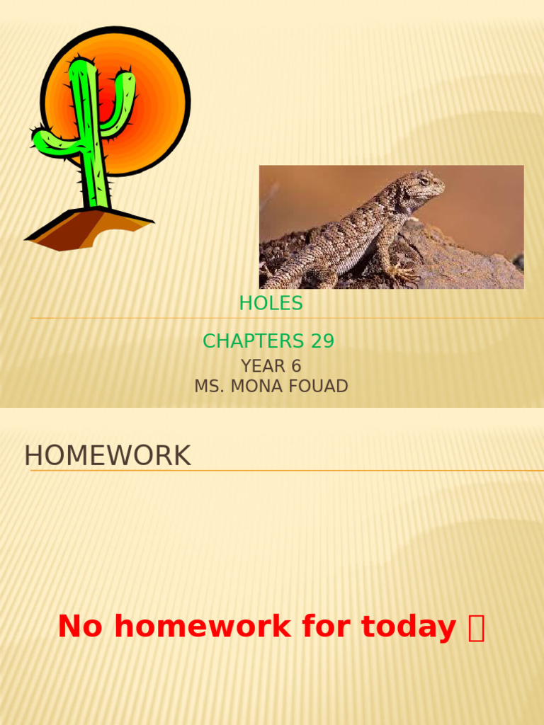 Holes Chapters 29 Y6B | PDF