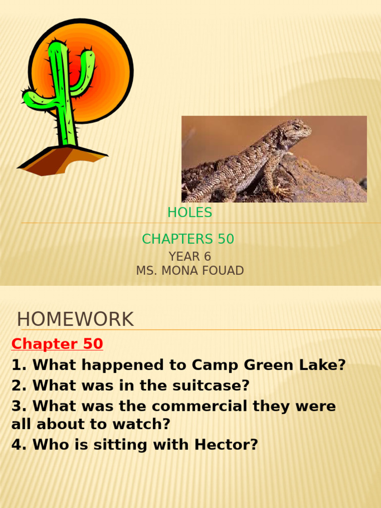 Holes Chapter 50 Summary | PDF