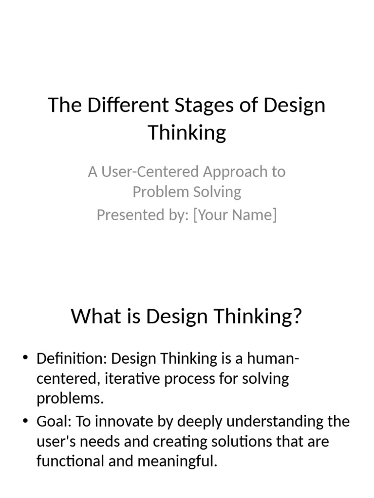 Design_Thinking_Presentation | PDF | Design Thinking | Prototype