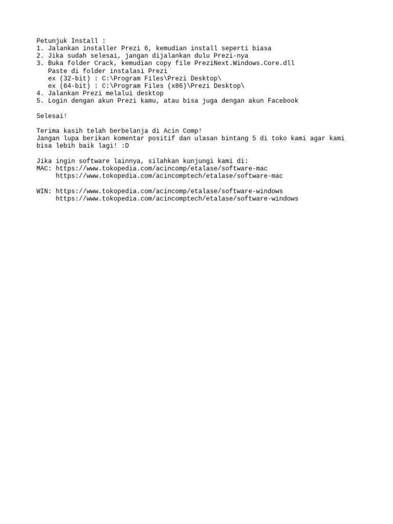 Petunjuk Install | PDF | Komputer