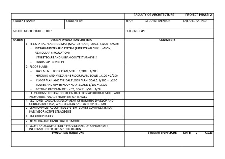 Architecture Project Evaluation-Phase2 | PDF
