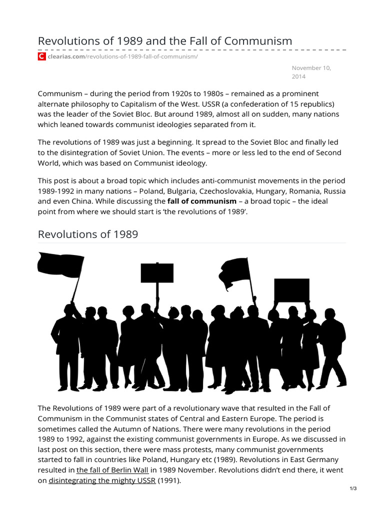 Communism fall | PDF | Revolutions Of 1989 | Communism