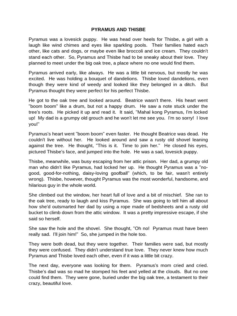 Pyramus and Thisbe | PDF | Poetry | General Fiction