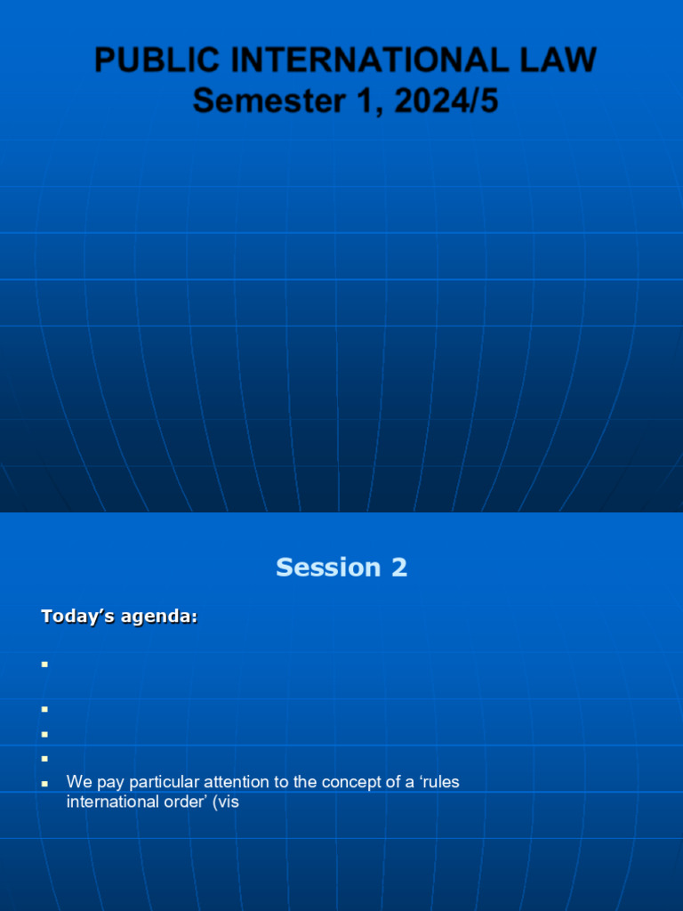 Session 2 PIL HANSEN PP SEM1 202425 | PDF | International Law | Self Determination