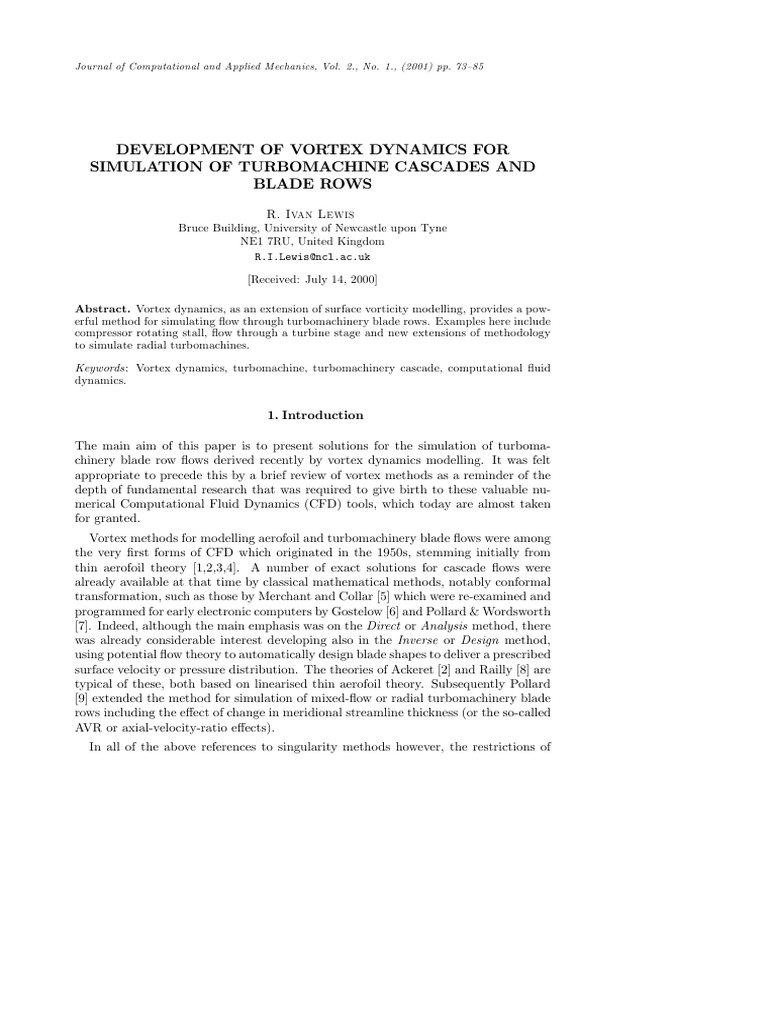 Ivan Lewis - Developement of Vortex Dynamics For Simulation of ...