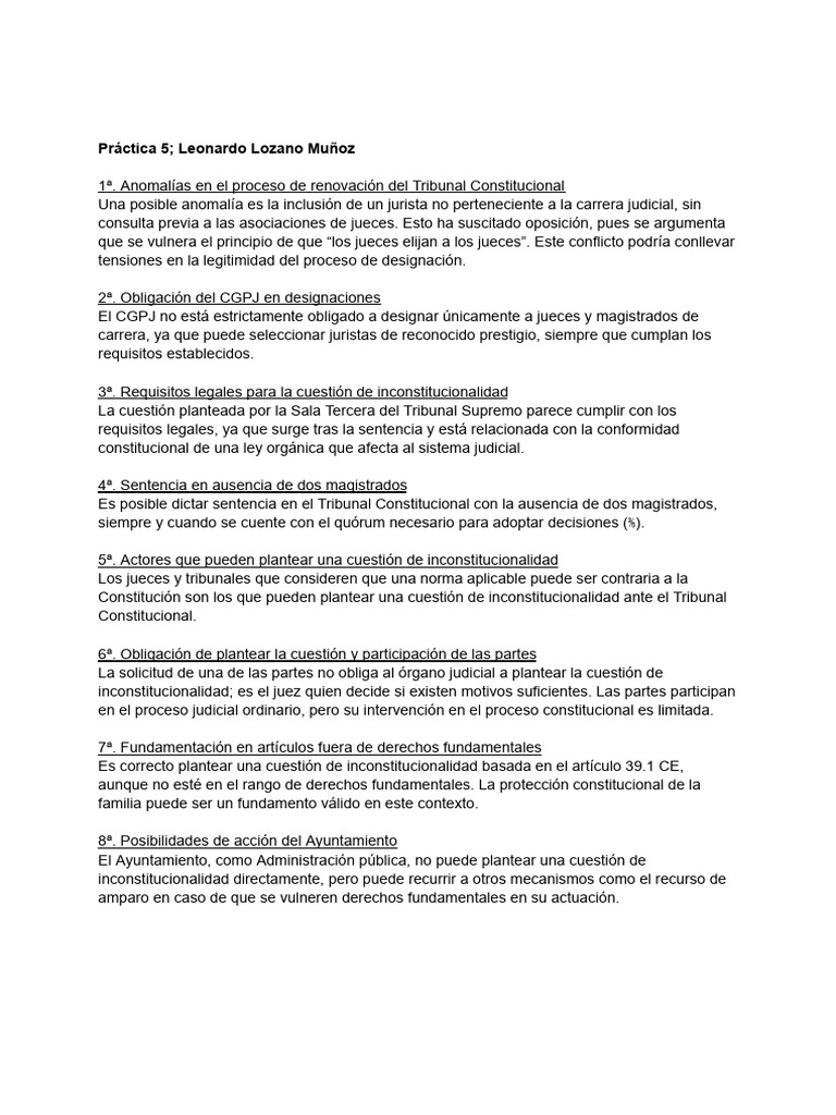 Práctica 5 Der Const Uc3m | PDF