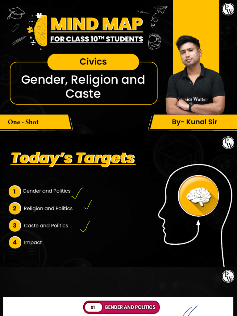 Class 10 Mind Map: Gender, Religion, Caste | PDF | Social Science ...