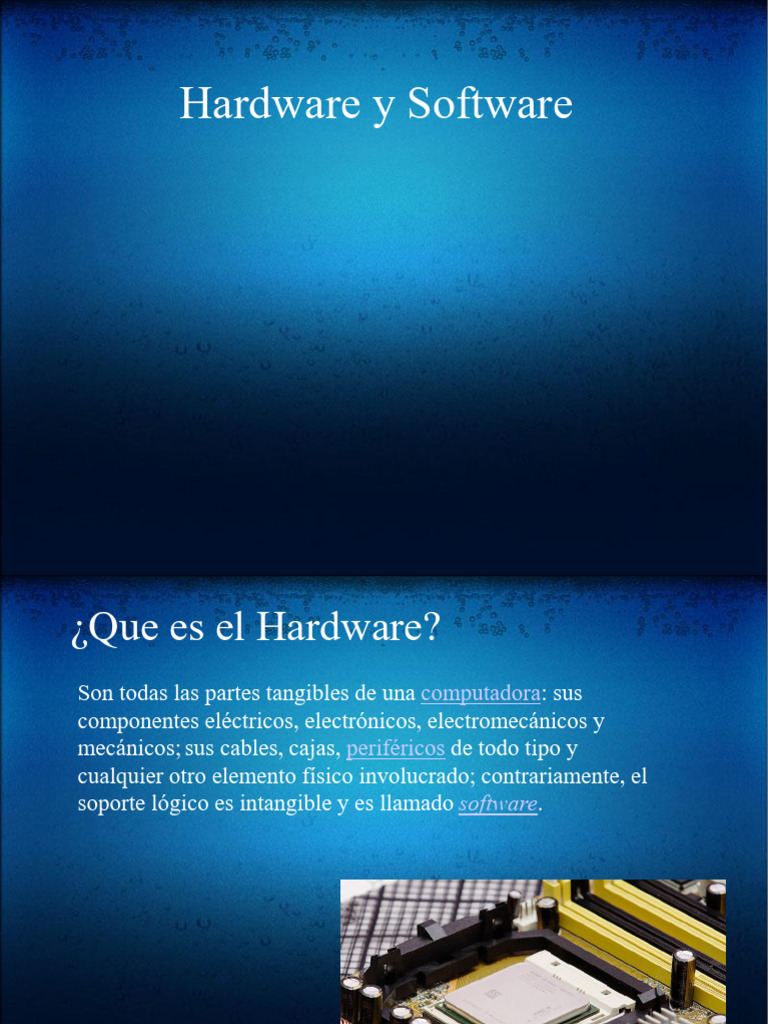 2.-Hardware y Software | PDF | Hardware de la computadora | Periférico