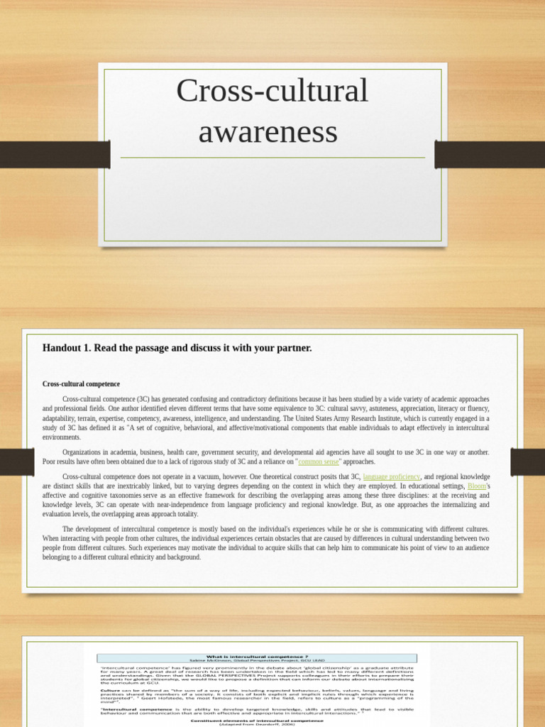 Understanding Cross-Cultural Competence | PDF | Communication ...