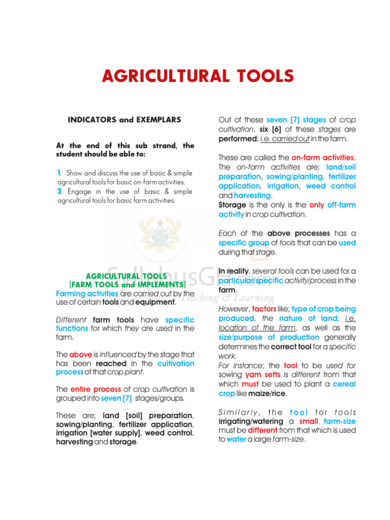 2.1.4 Agricultural Tools | PDF | Weed | Herbicide