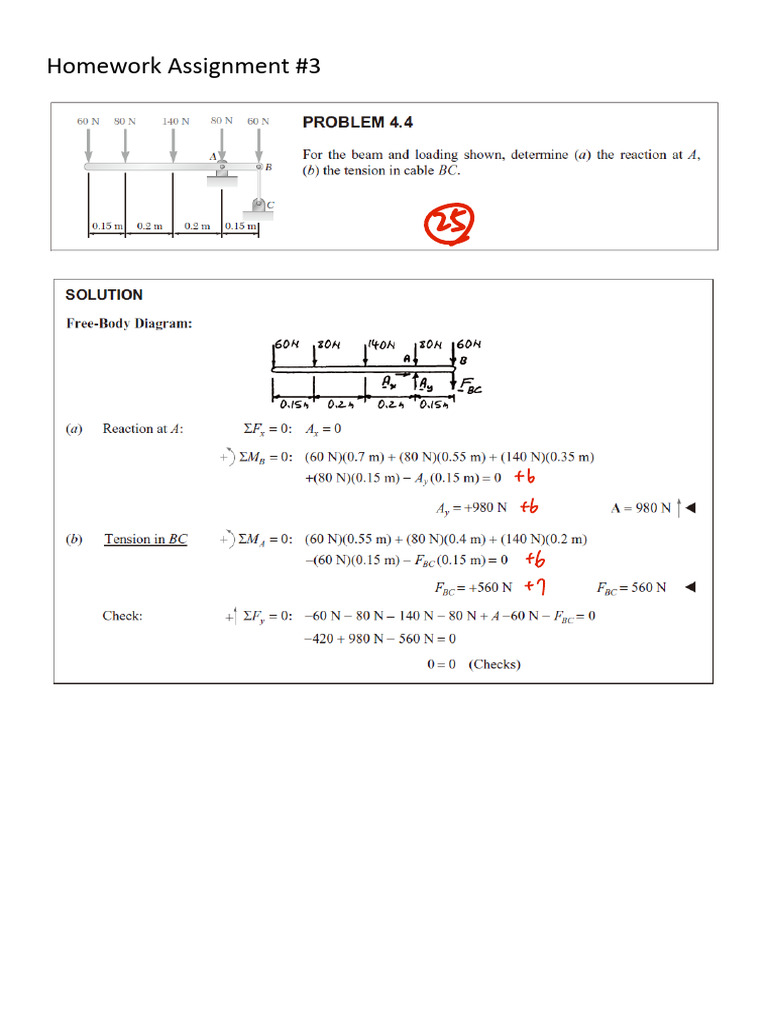 Statics HW3-solu | PDF