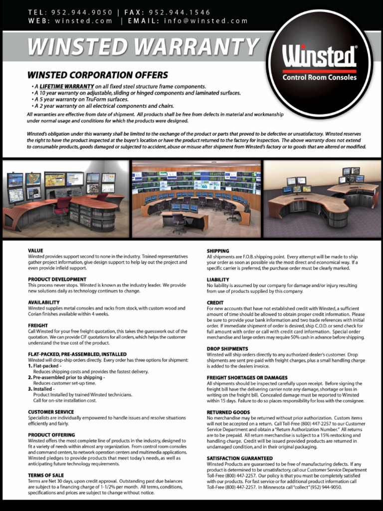 Winsted Warranty | PDF