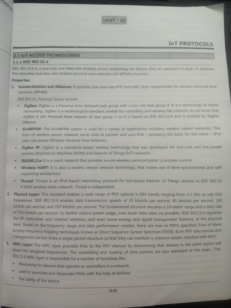 Iot Endsem Unit-3-6 | PDF