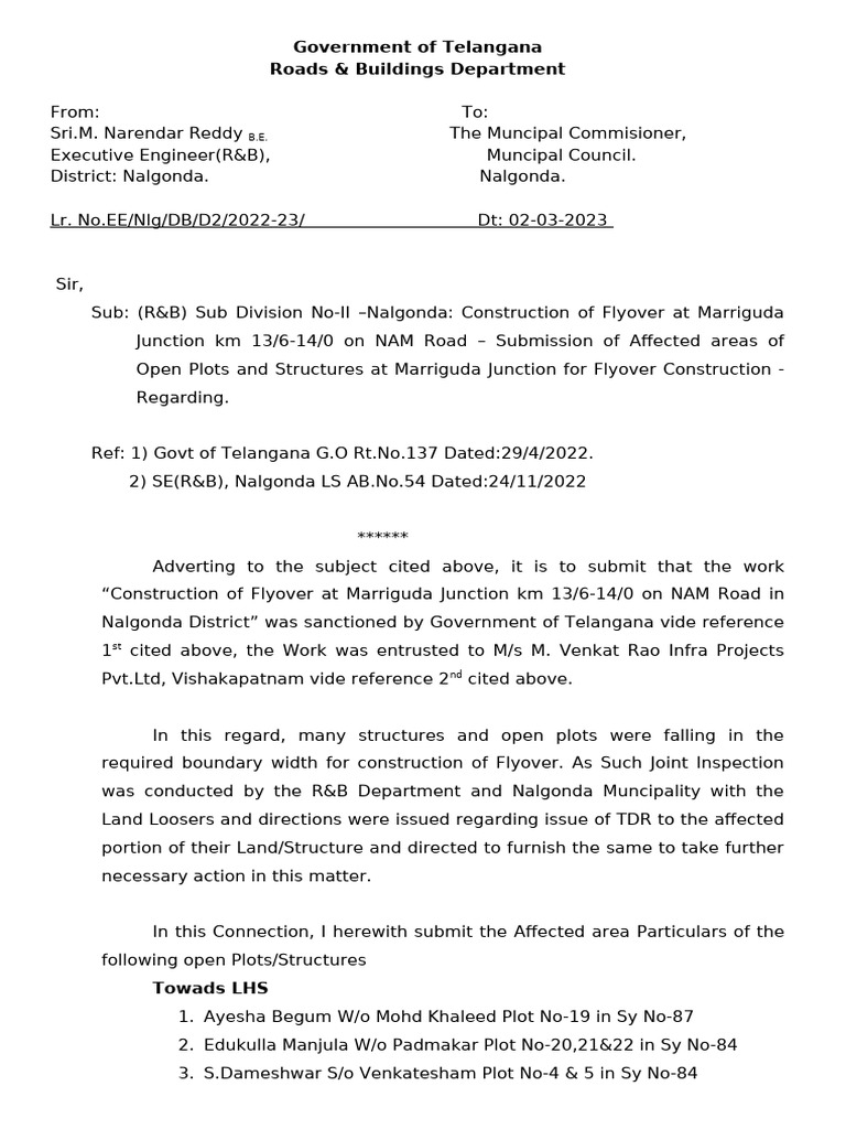 Telangana Flyover Construction Update | PDF