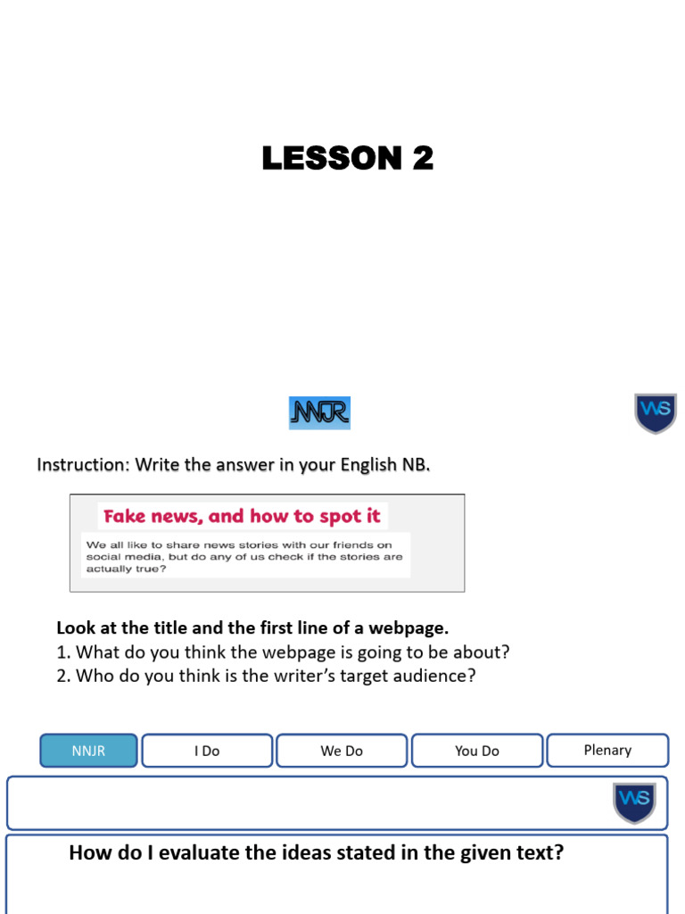 Yr 8 Week 6 LP t1 Removed 3 | PDF | News | Human Communication