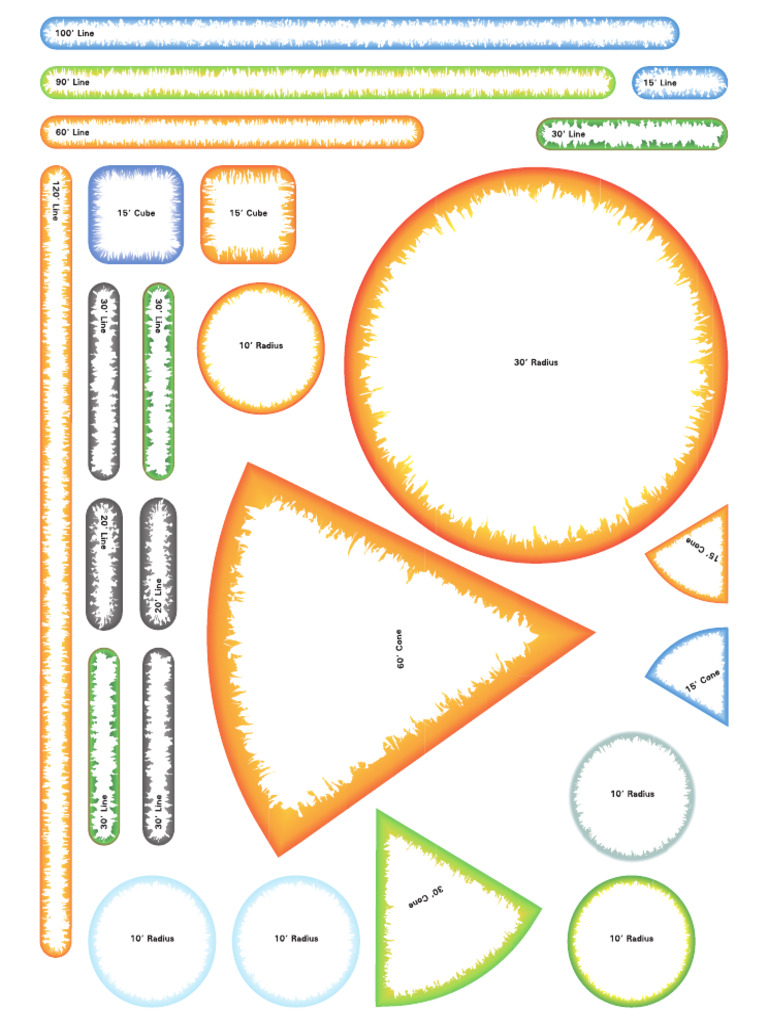 AOE Range Templates - Wide Format | PDF