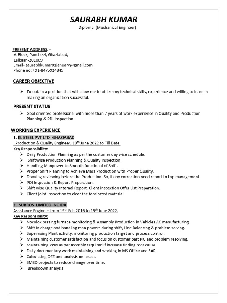 SAURABH RESUME | PDF