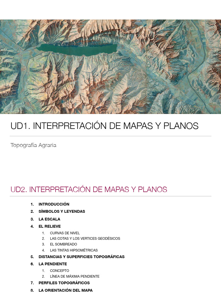 Topografía UD1 Interpretacion Presentacion | PDF | Cartografía | Geometría