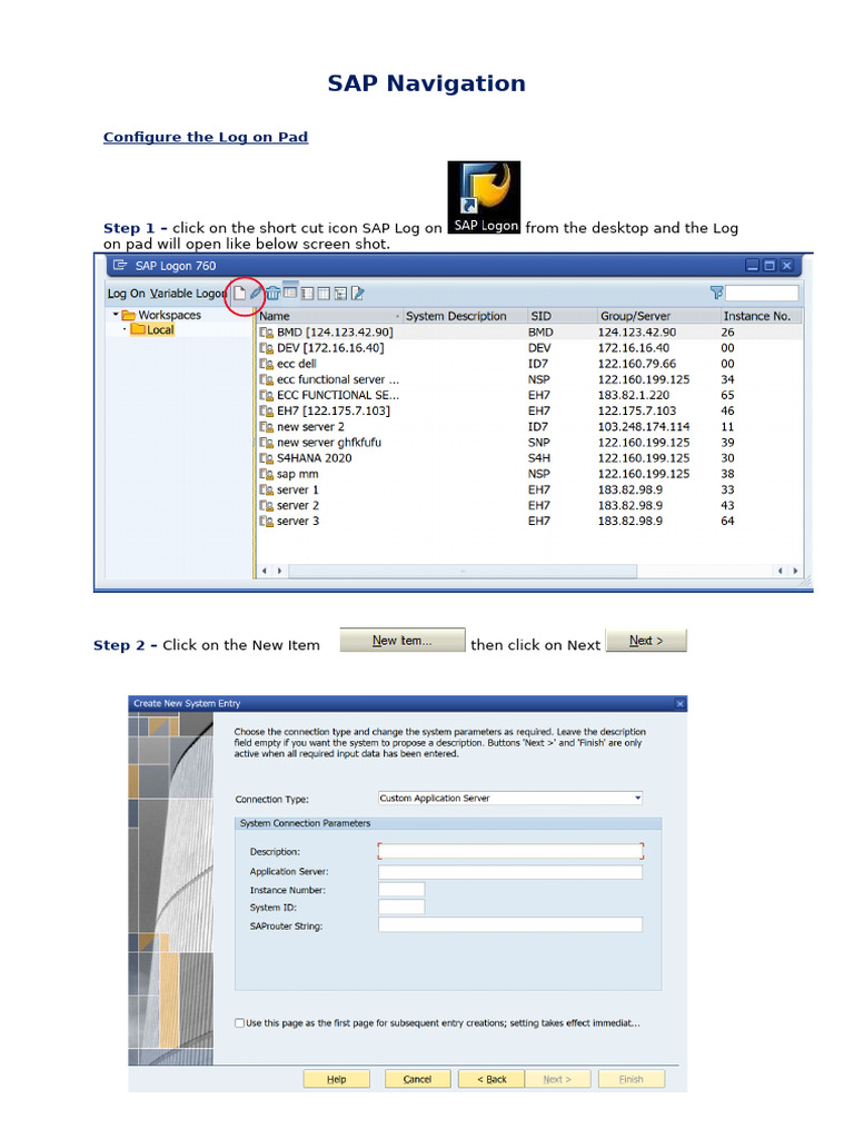 1 sap-step-by-step-navigation-guide-for-beginners | PDF | Menu (Computing) | Graphical User ...