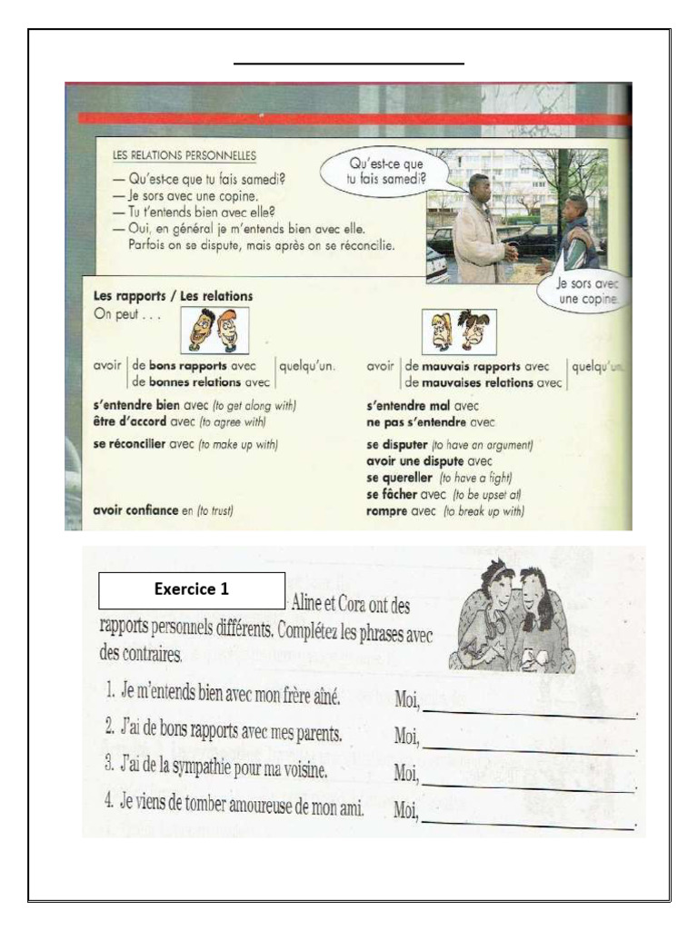 Les Relations Personnelles Et Les Sentiments (New) | PDF